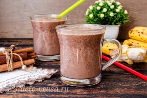 Горячий шоколад с бананом, пошаговый рецепт с фото
